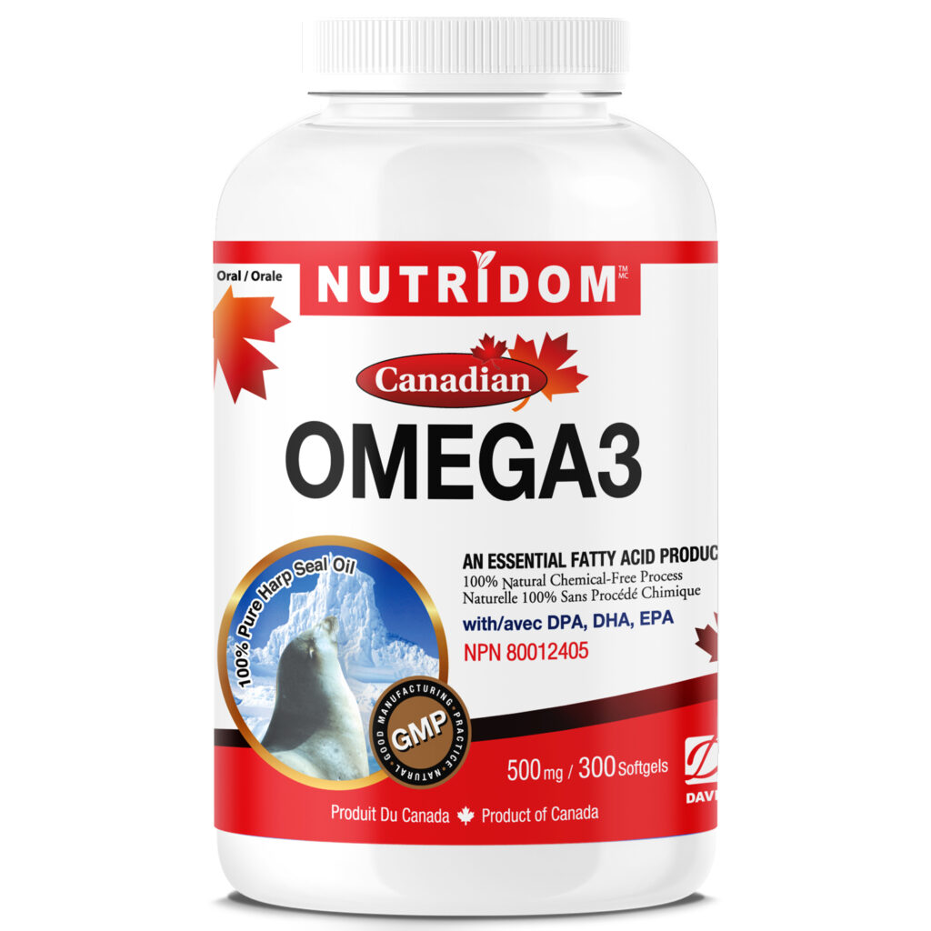 Nutridom Omega-3 Regular 500mg 300 Softgels (Seal Oil)